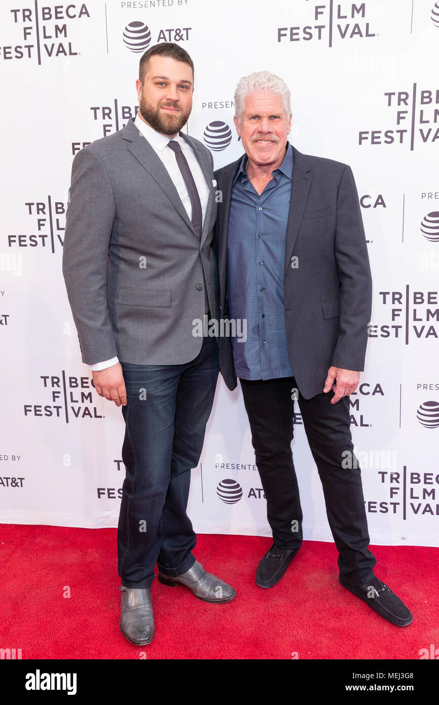 New York, USA - April 22, 2018: Josh Crook, Ron Perlman attend premiere ...