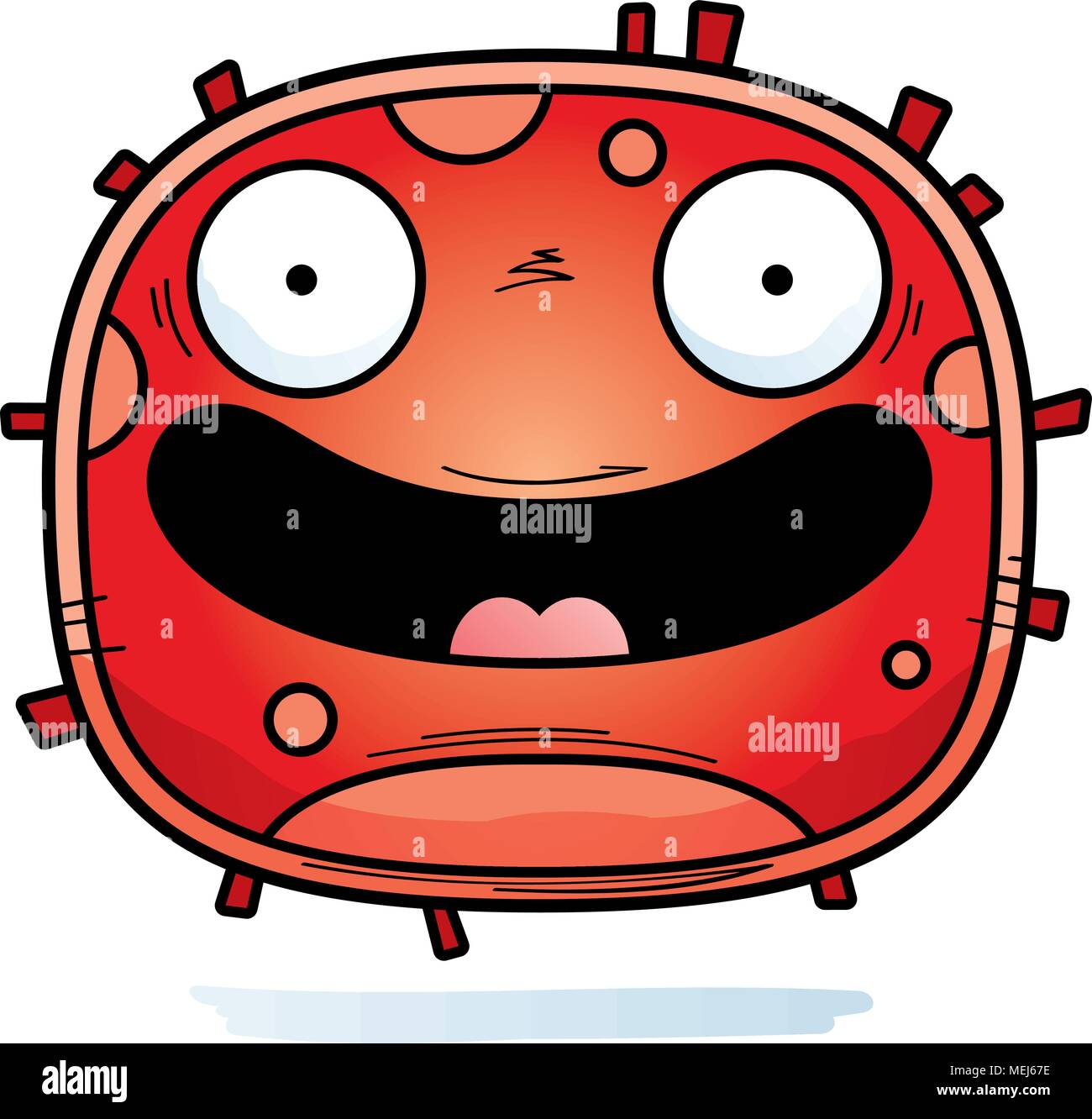 A cartoon illustration of a red blood cell smiling Stock Vector Image ...