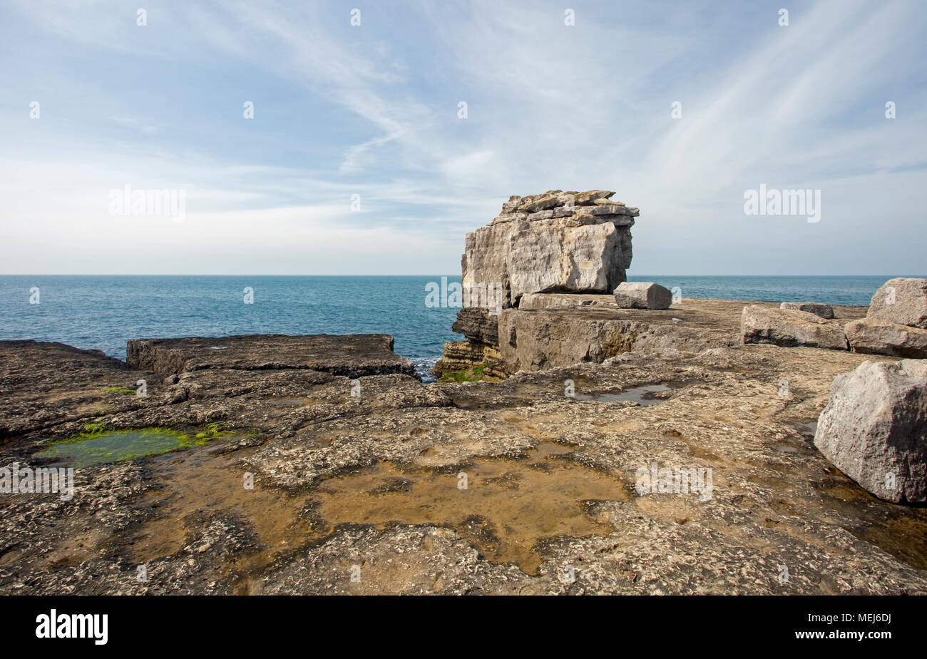 A view of Pulpit Rock at Portland Bill, Dorset, England Stock Photo - Alamy