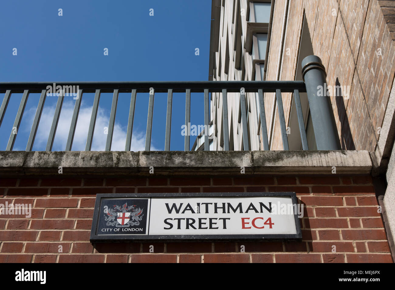 city of london street name sign for waithman street Stock Photo - Alamy