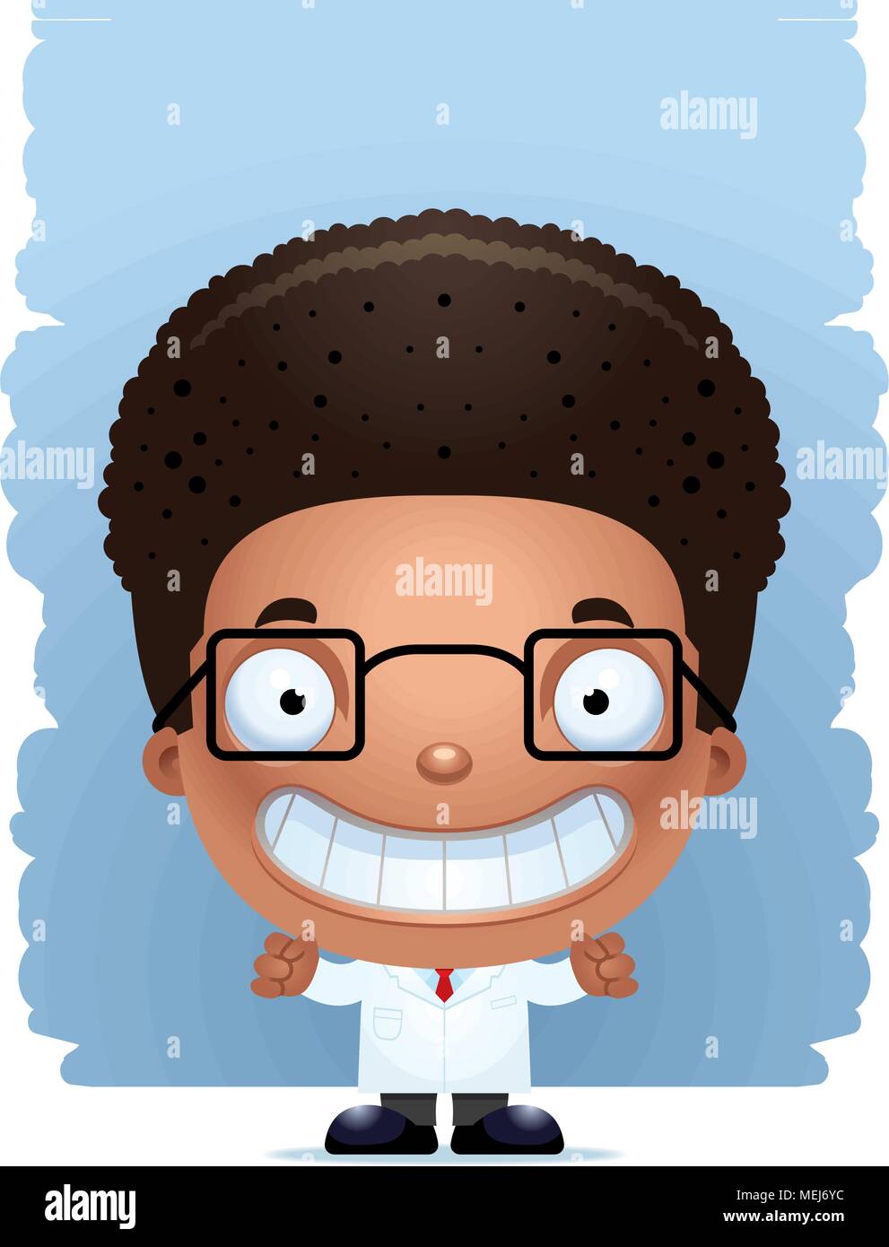 A cartoon illustration of a boy scientist smiling Stock Vector Image ...