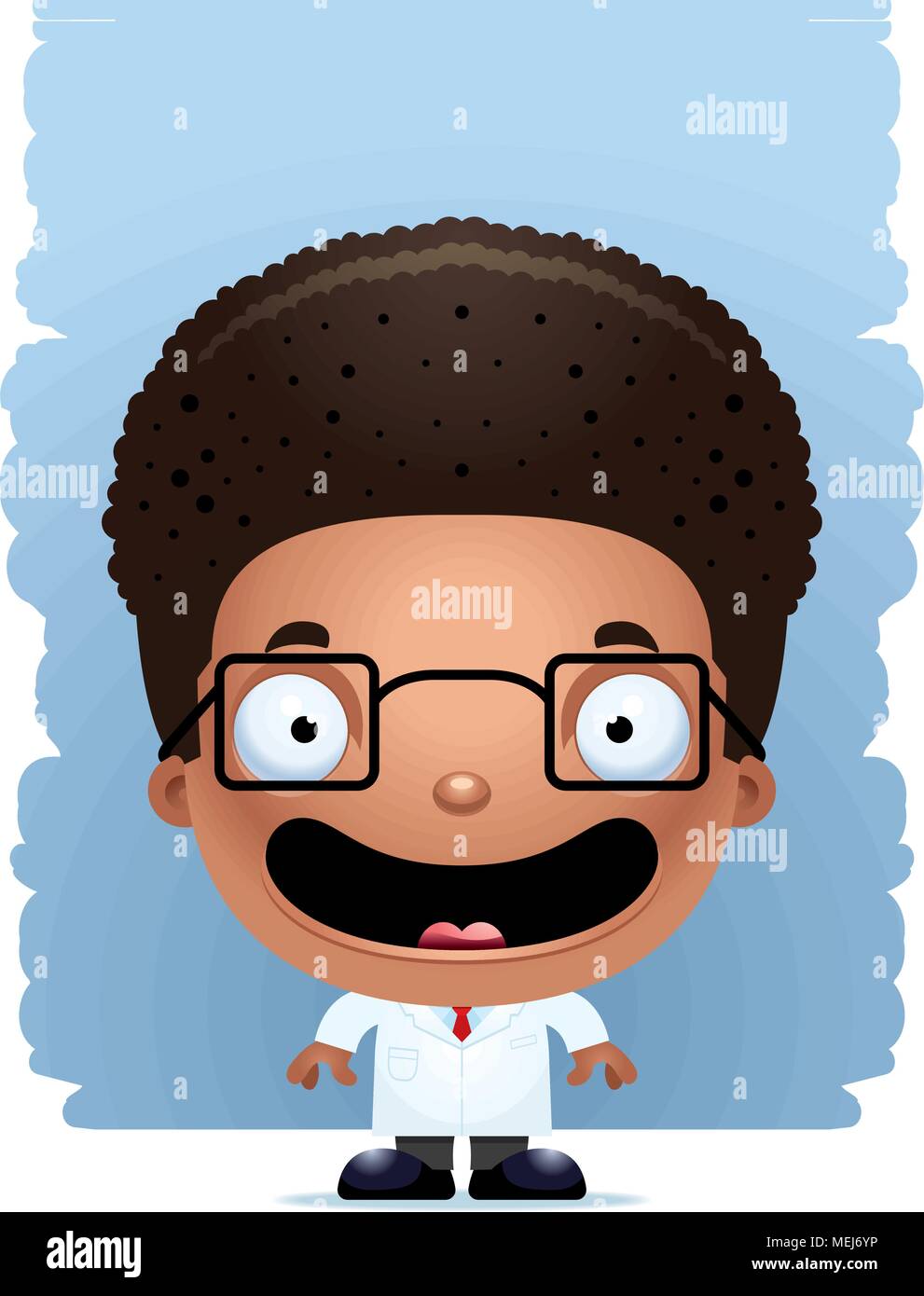 A cartoon illustration of a boy scientist smiling Stock Vector Image ...