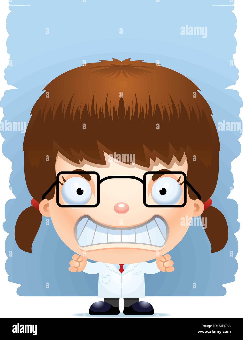 Mad Female Scientist Cartoon