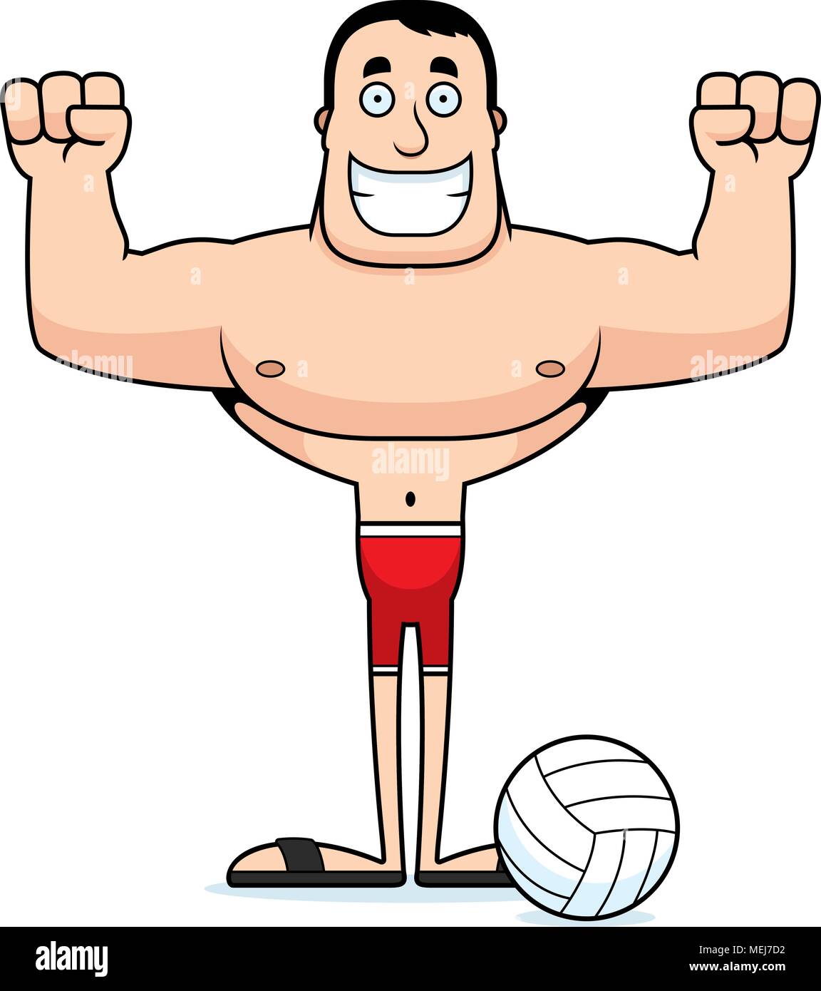 A cartoon beach volleyball player smiling Stock Vector Image & Art - Alamy
