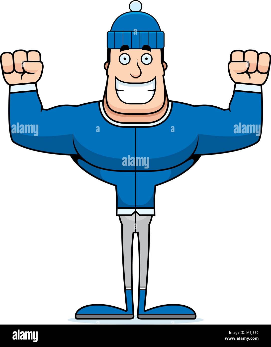A cartoon winter man smiling Stock Vector Image & Art - Alamy