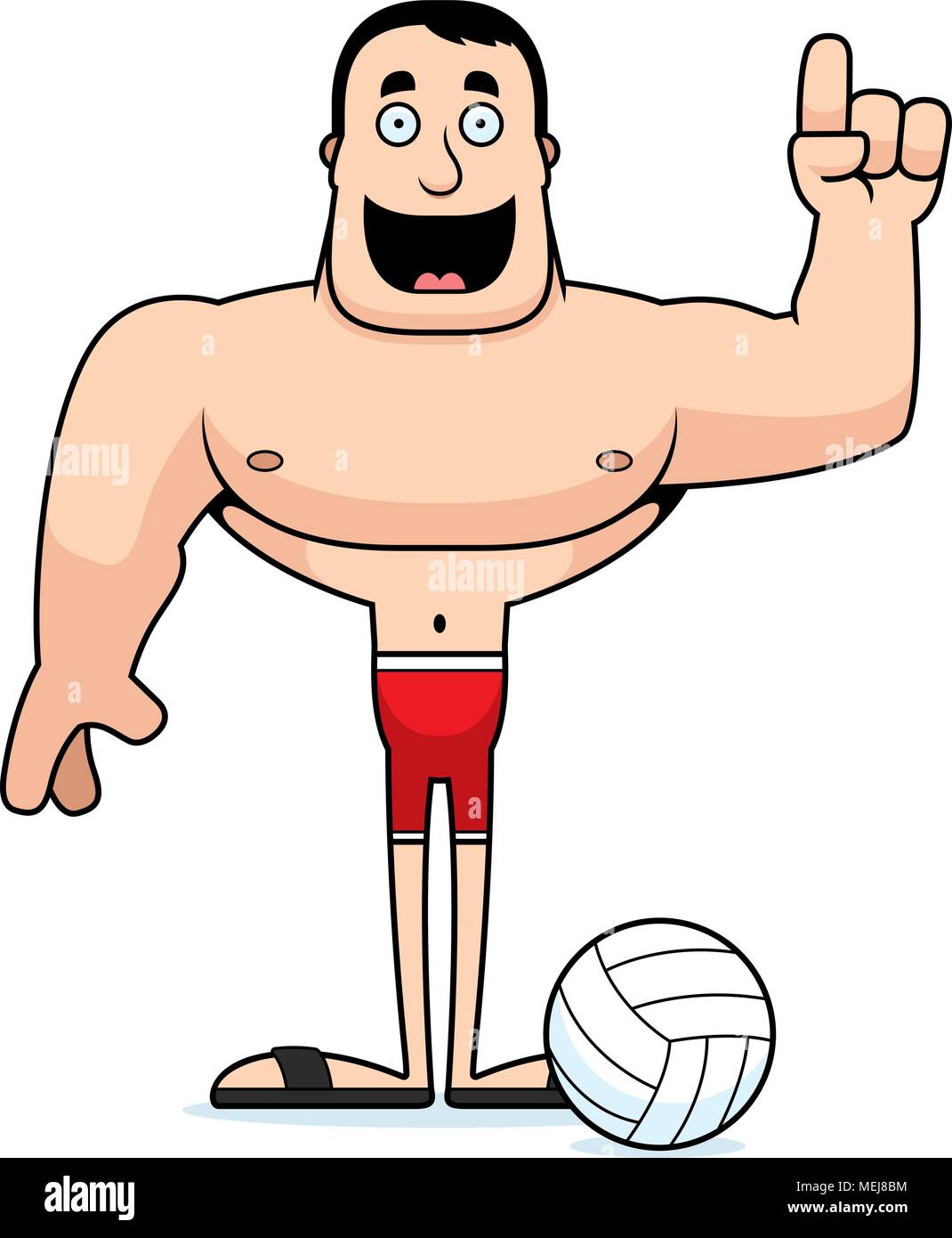 Cartoon beach volleyball player hi-res stock photography and images - Alamy
