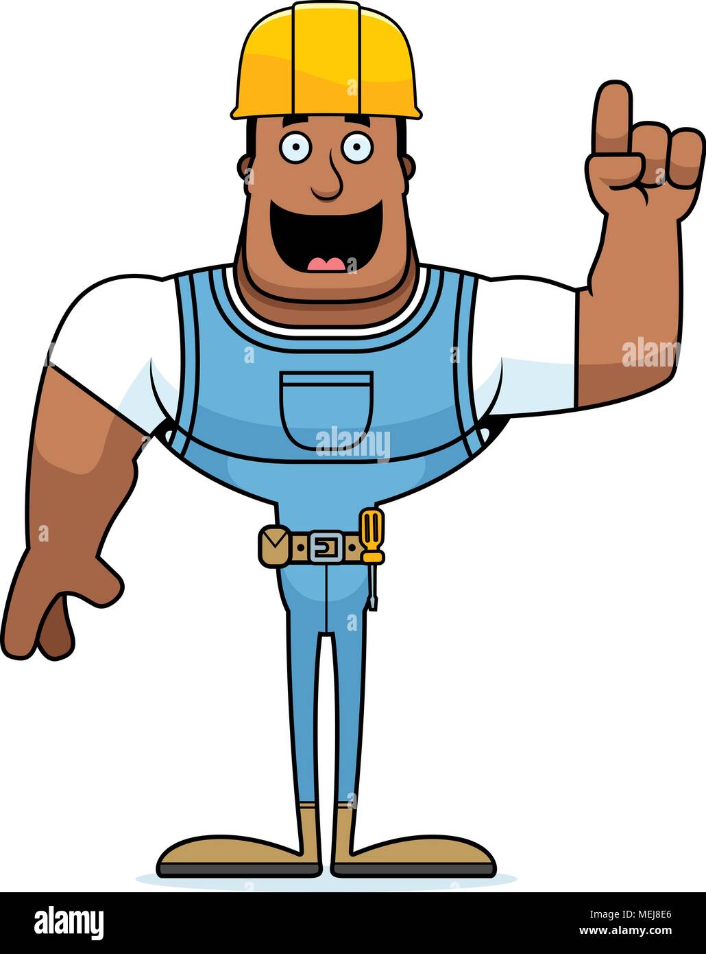 A cartoon construction worker with an idea Stock Vector Image & Art - Alamy