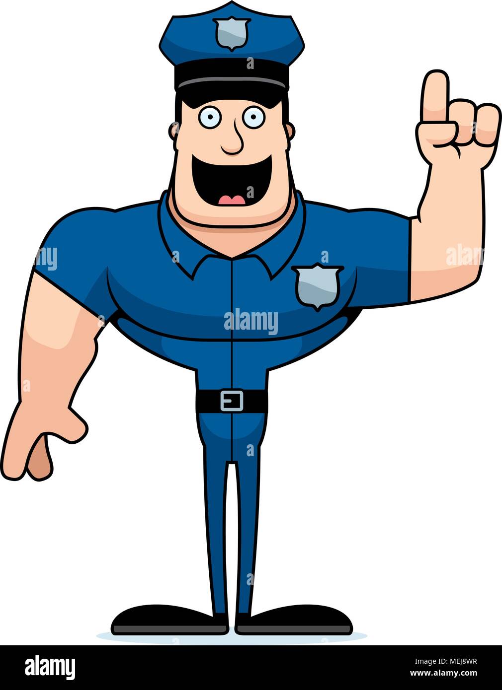 Cartoon illustration police officer idea hi-res stock photography and ...