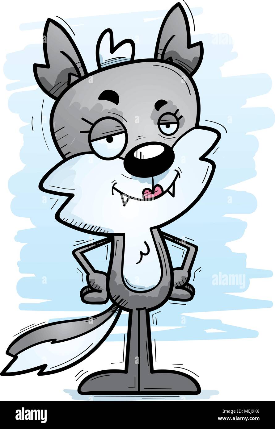 Girl Wolf Cartoon Character