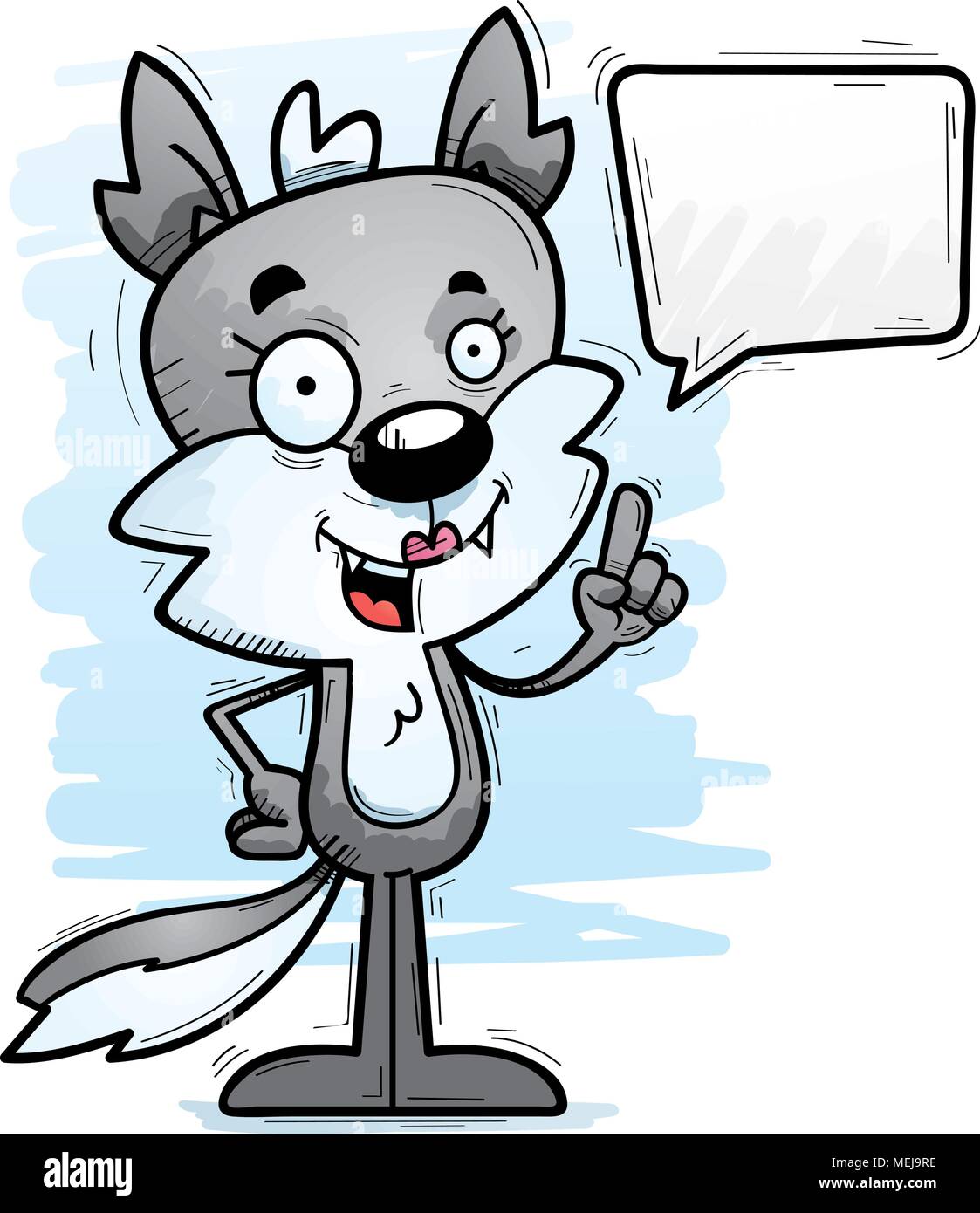 A cartoon illustration of a female wolf talking Stock Vector Image ...