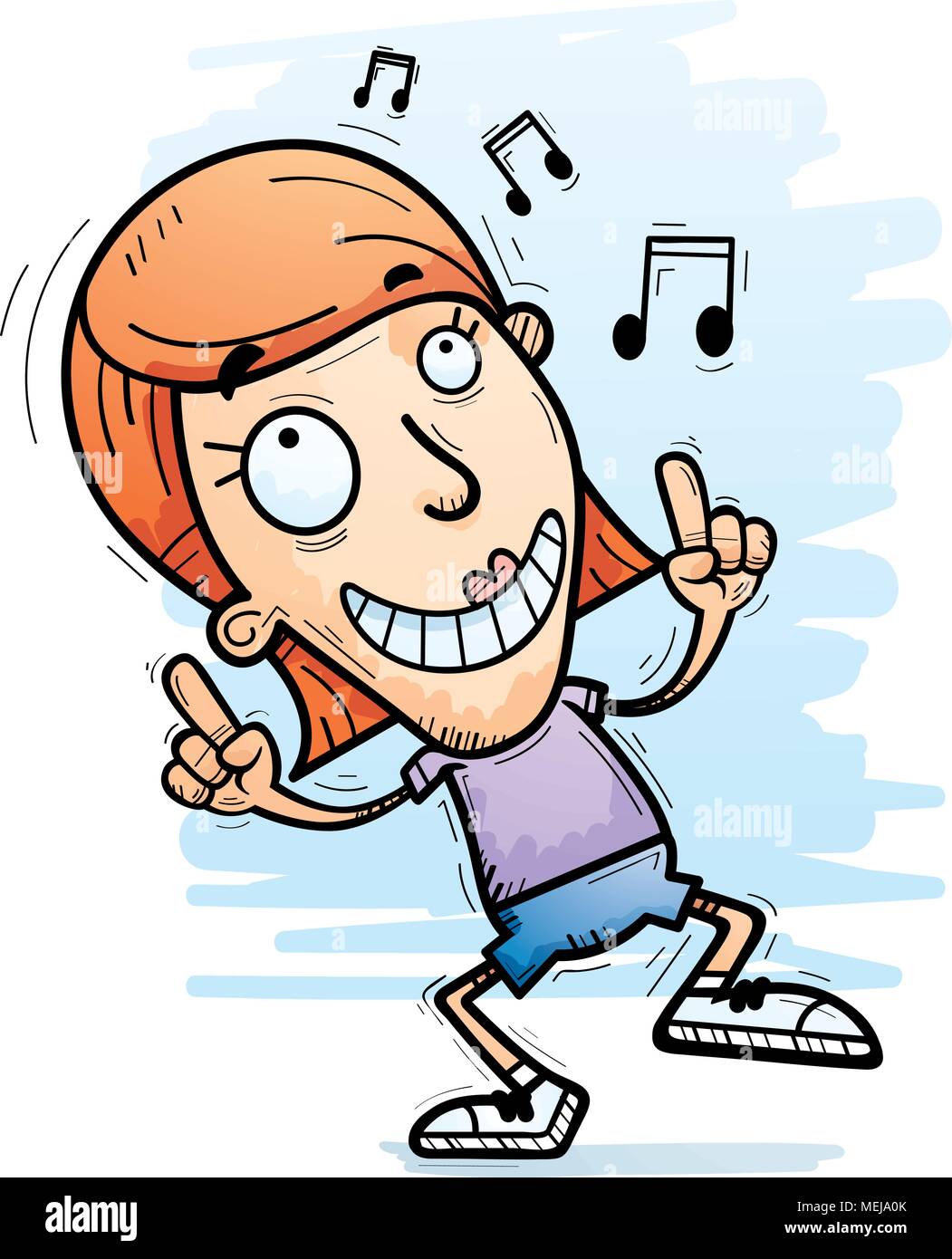 A cartoon illustration of a woman dancing Stock Vector Image & Art - Alamy