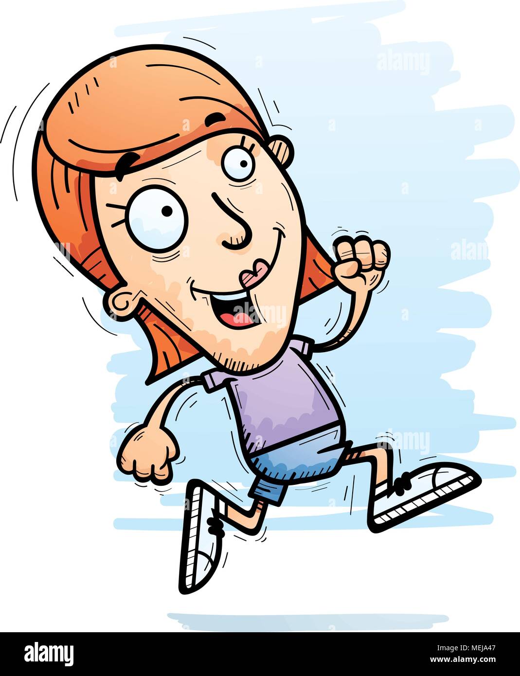 A cartoon illustration of a woman running Stock Vector Image & Art - Alamy