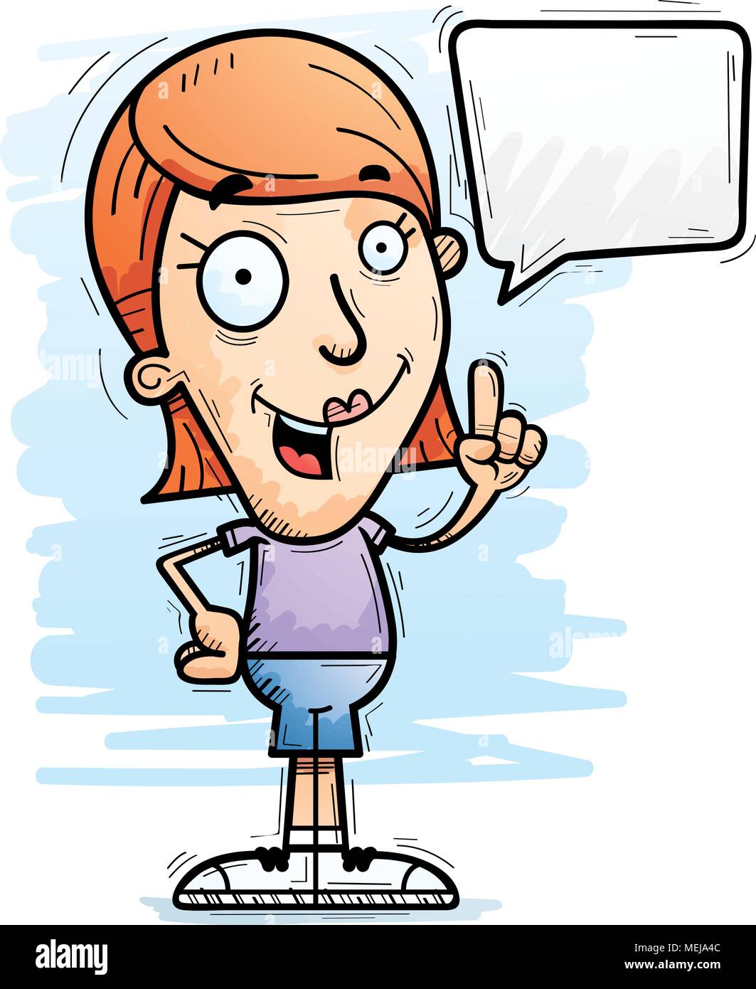 A cartoon illustration of a woman talking Stock Vector Image & Art - Alamy