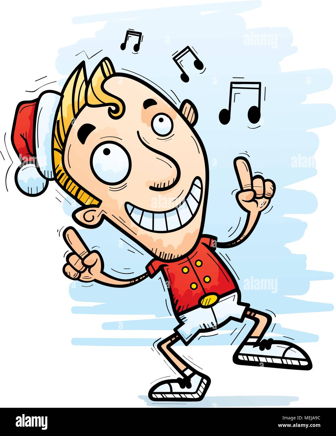 A cartoon illustration of a Christmas elf dancing Stock Vector Image ...