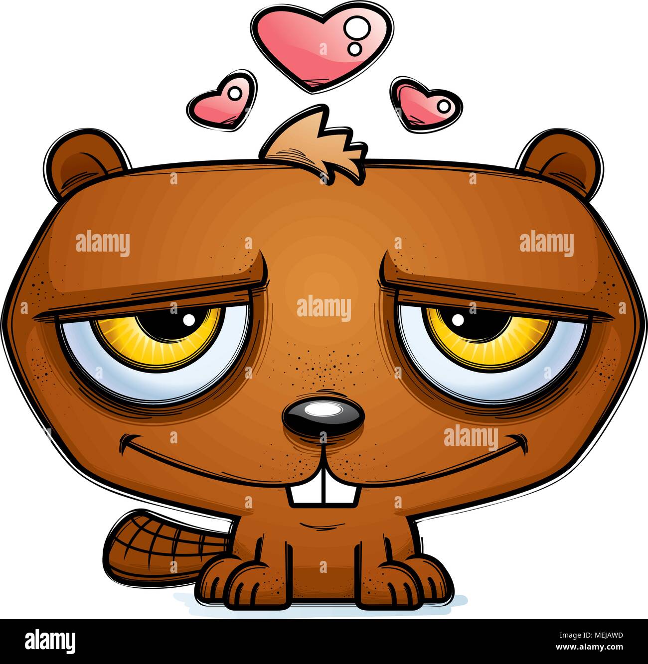 A cartoon illustration of a beaver in love Stock Vector Image & Art - Alamy
