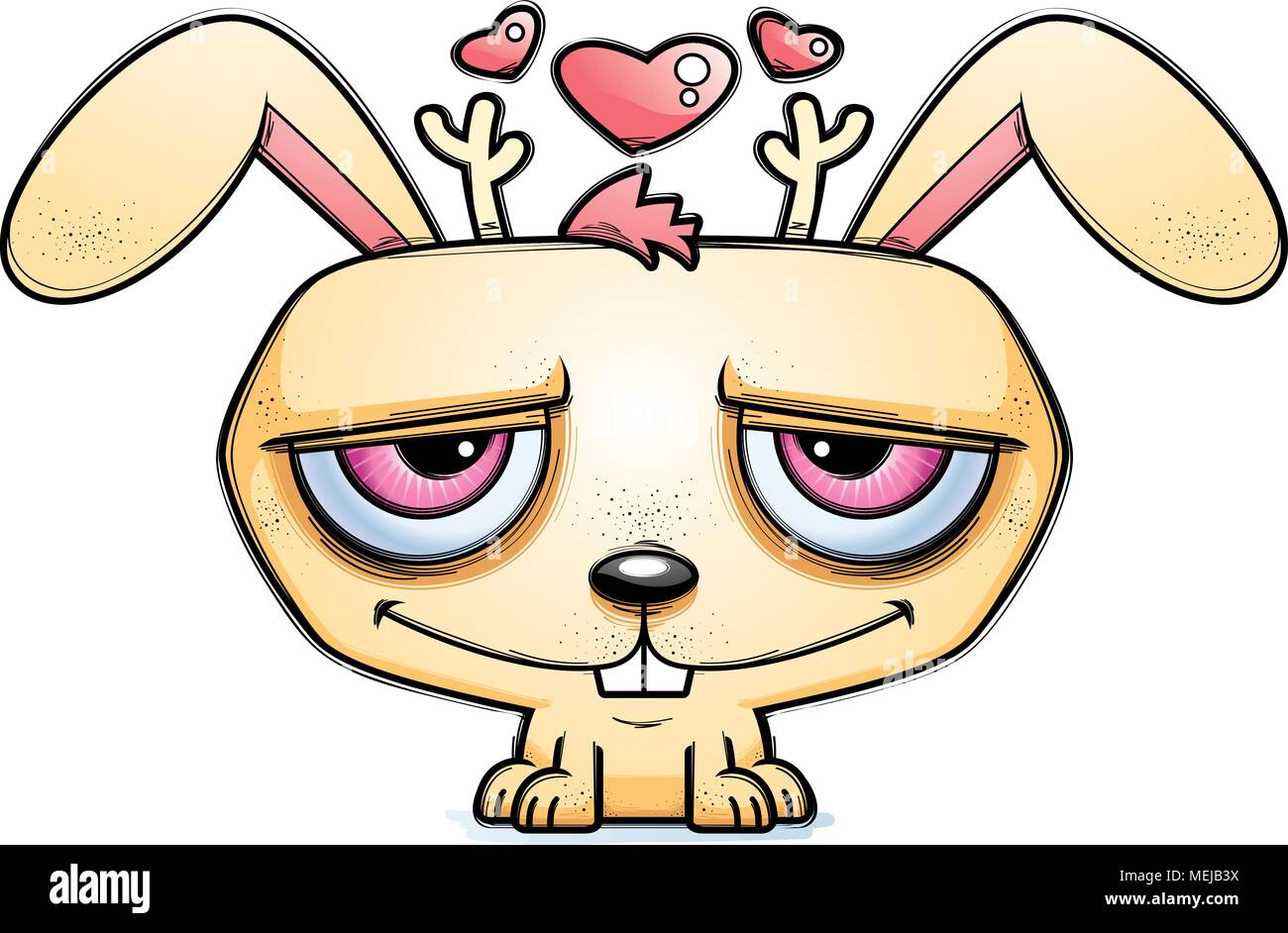A cartoon illustration of a jackalope in love Stock Vector Image & Art ...
