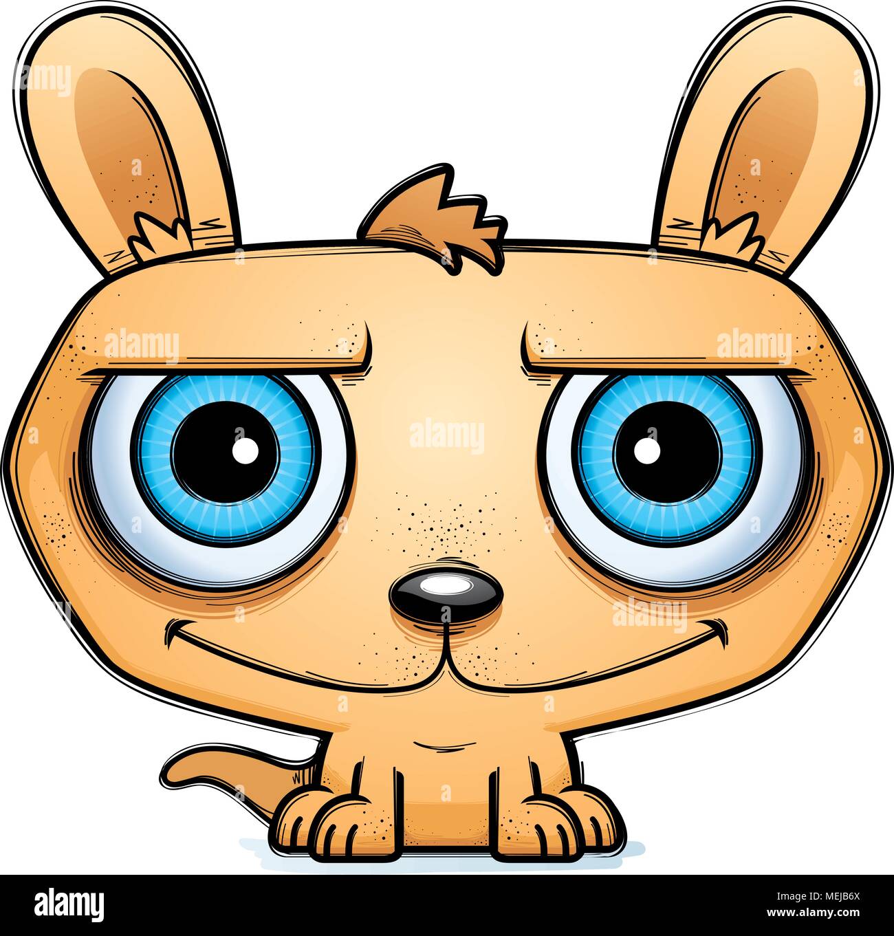 A cartoon illustration of a little kangaroo smiling Stock Vector Image ...