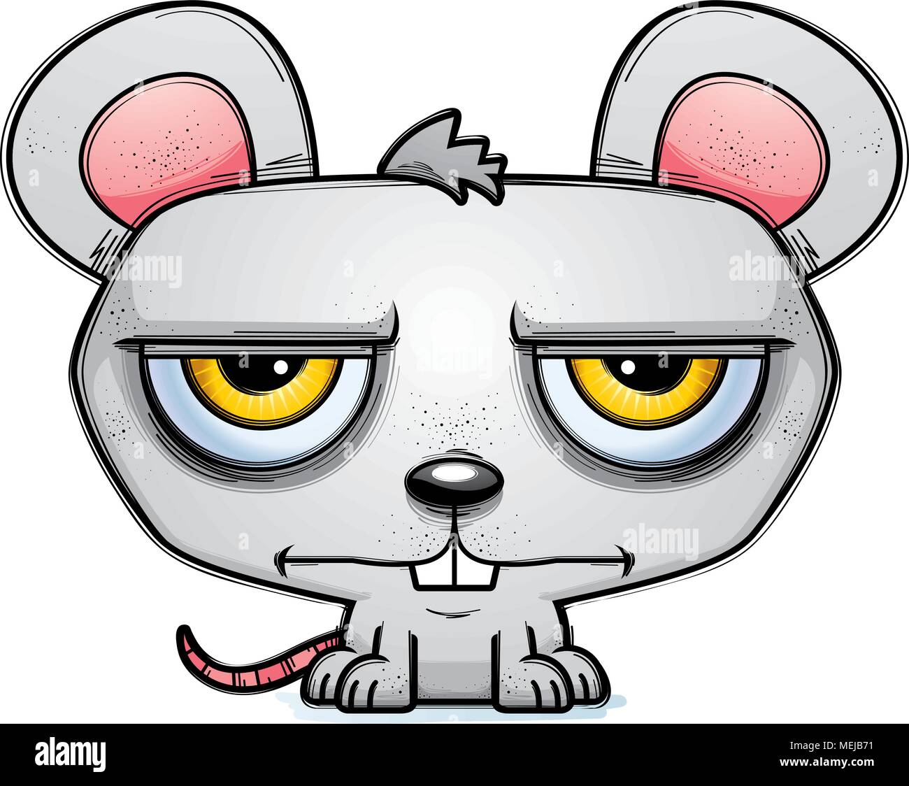 A cartoon illustration of a mouse looking calm Stock Vector Image & Art ...