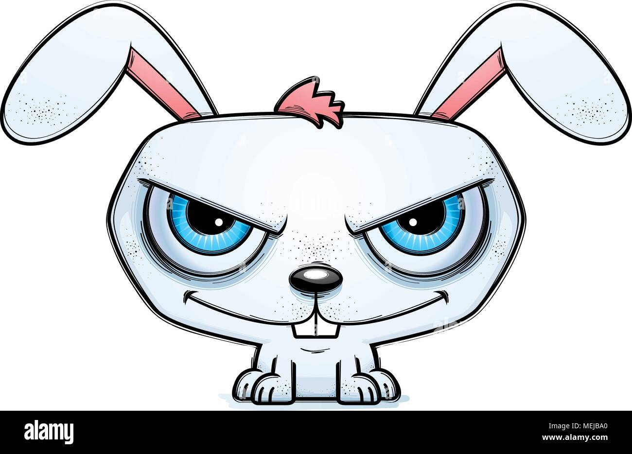 A cartoon illustration of a sinister looking rabbit Stock Vector Image ...