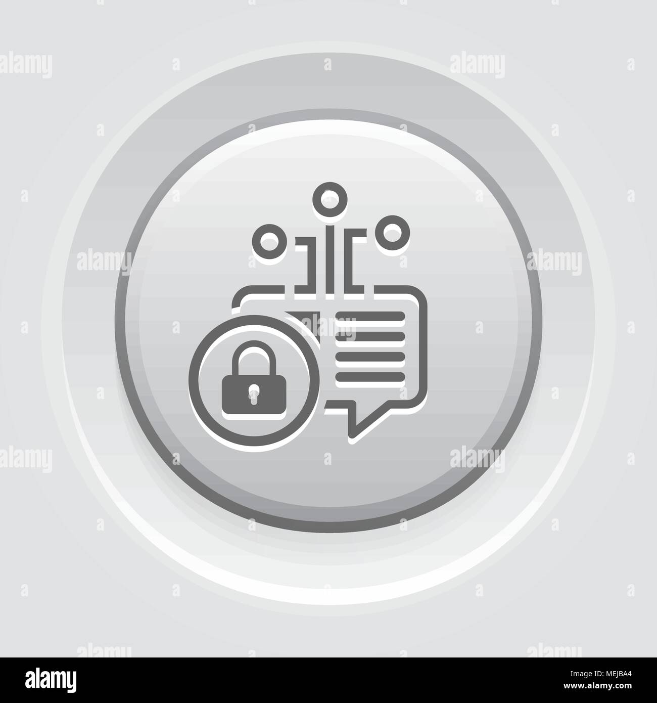 Crypto Message Button Icon Stock Vector Image & Art - Alamy