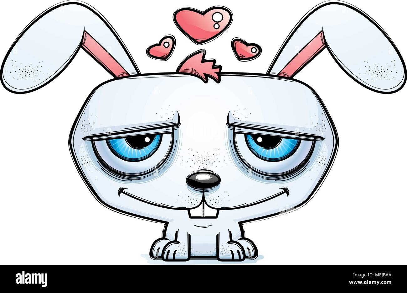 A cartoon illustration of a rabbit in love Stock Vector Image & Art - Alamy