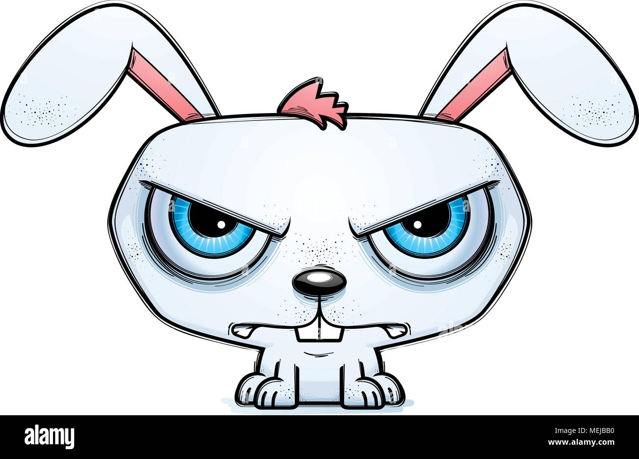 A cartoon illustration of a rabbit looking mad Stock Vector Image & Art ...