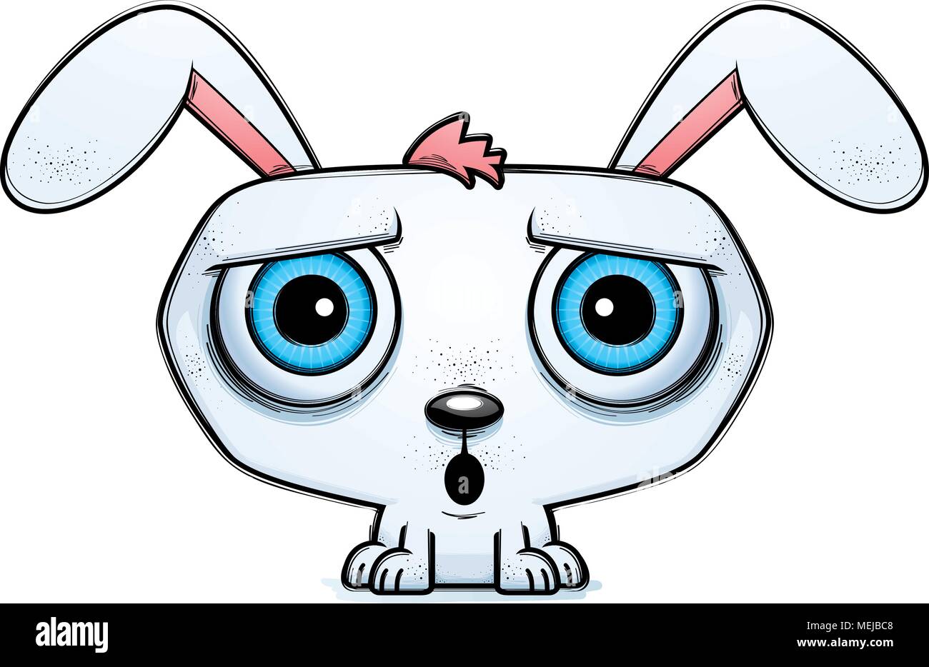 A cartoon illustration of a rabbit looking surprised Stock Vector Image ...