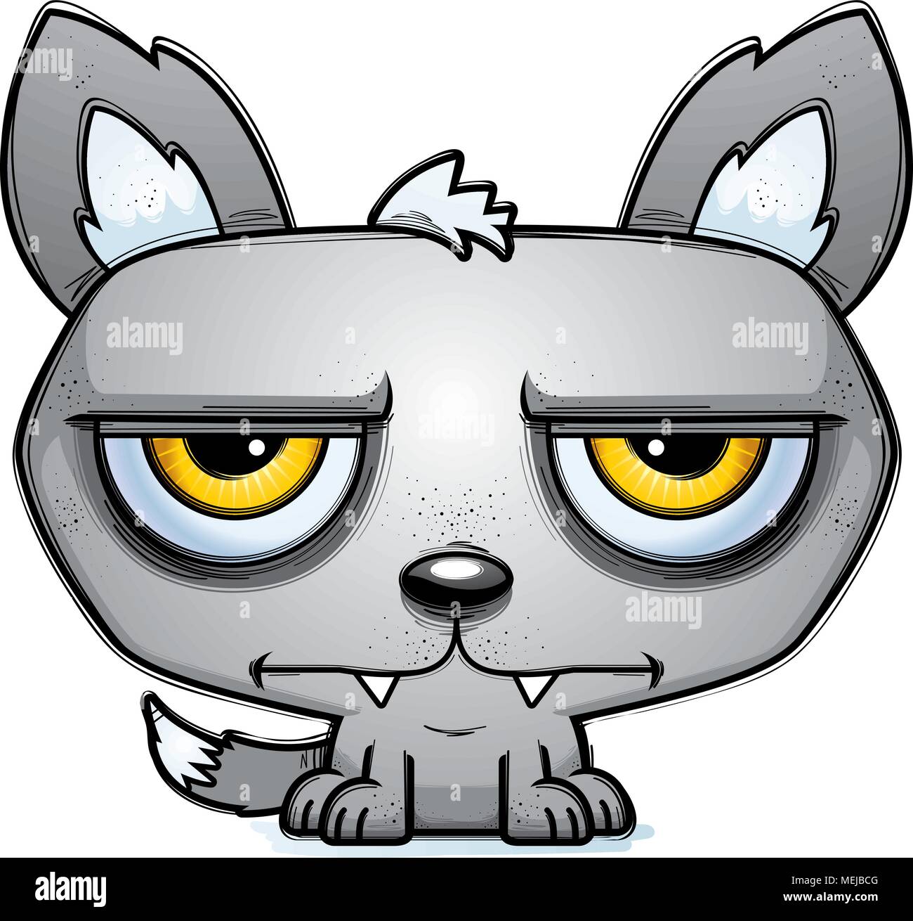 A cartoon illustration of a wolf looking calm Stock Vector Image & Art ...