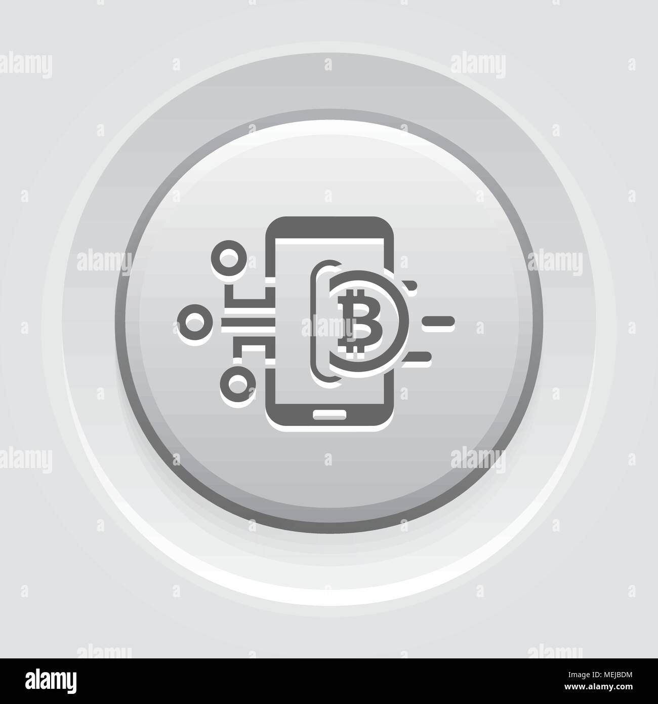 Bitcoin Wallet Button Icon Stock Vector Image & Art - Alamy