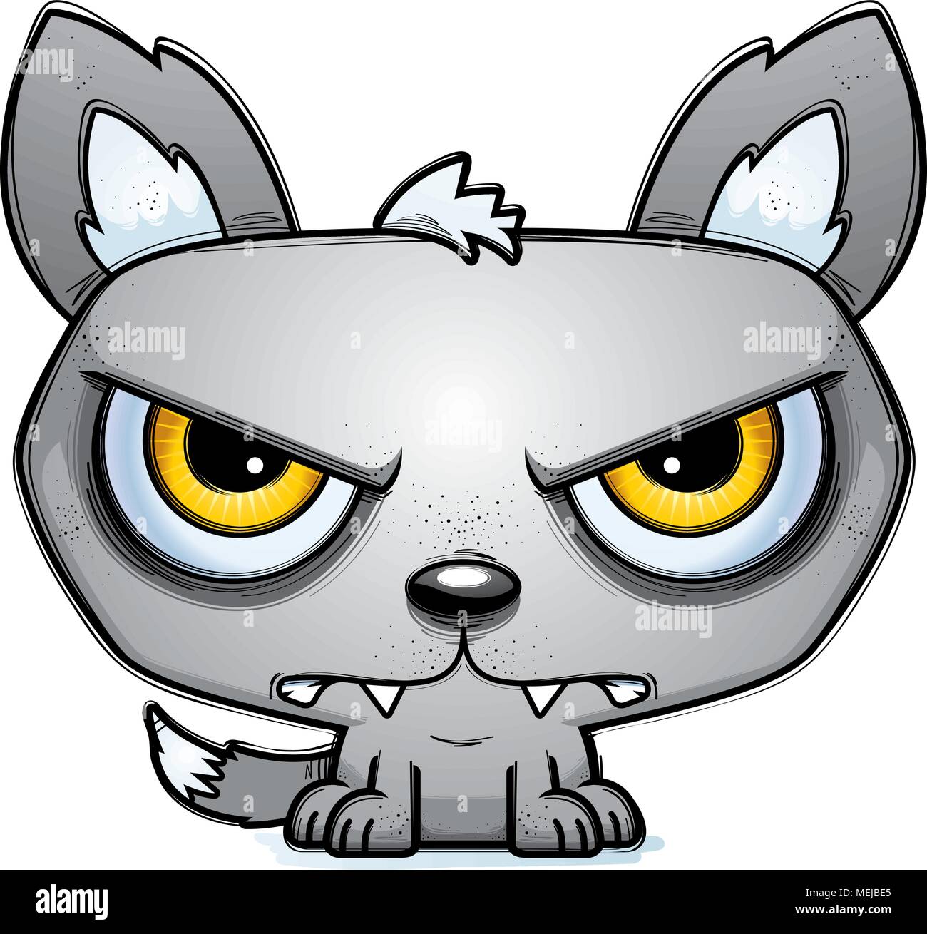 A cartoon illustration of a wolf looking mad Stock Vector Image & Art ...