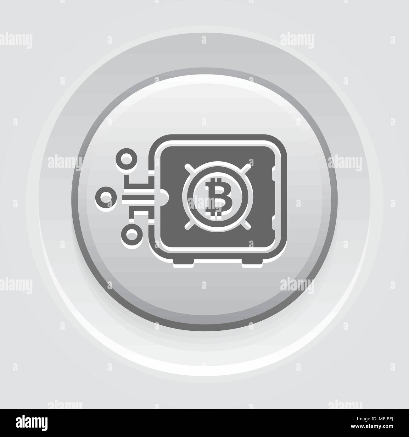 Bitcoin Safe Box Button Icon Stock Vector Image & Art - Alamy