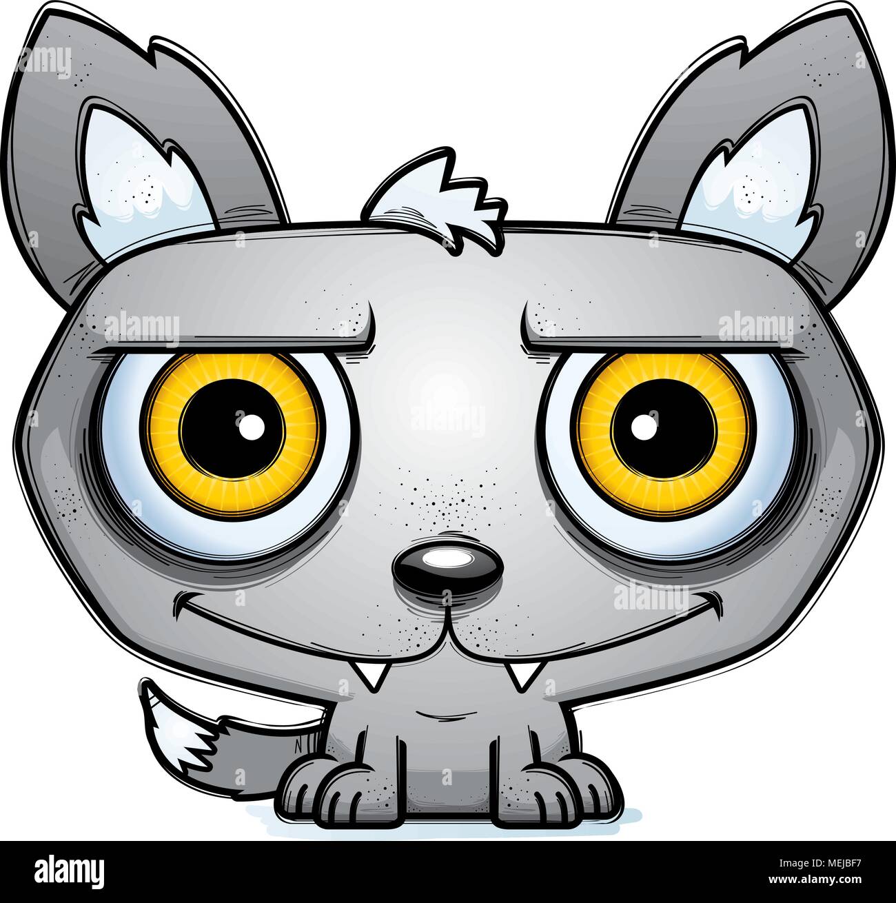 A cartoon illustration of a wolf smiling Stock Vector Image & Art - Alamy
