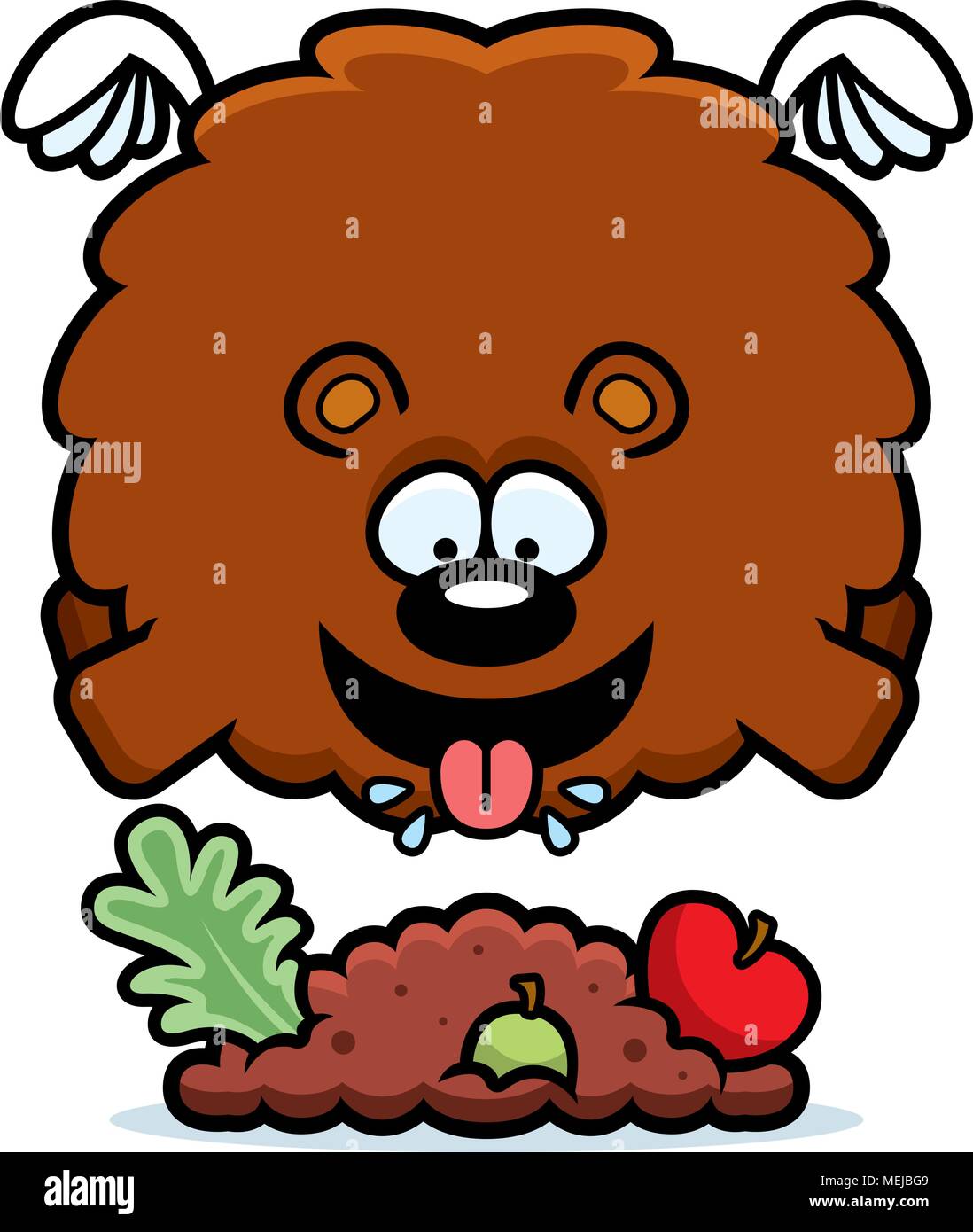 A cartoon illustration of a bear eating Stock Vector Image & Art - Alamy