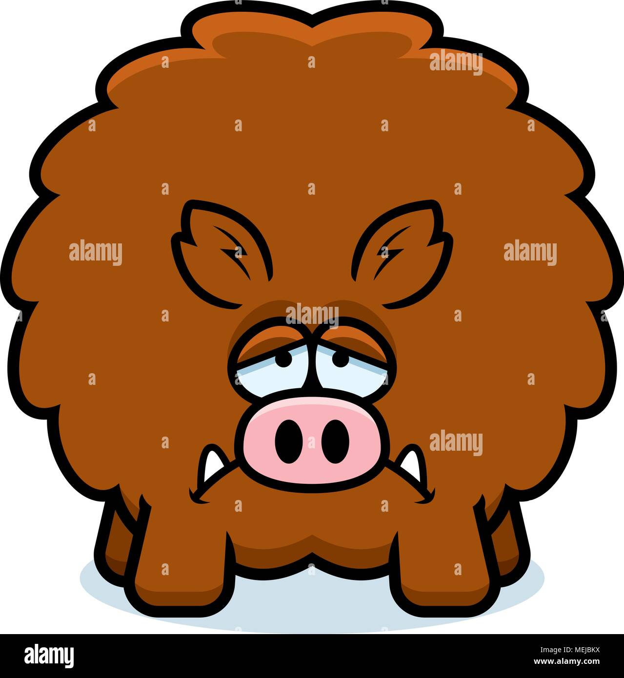 A cartoon illustration of a boar looking sad Stock Vector Image & Art ...