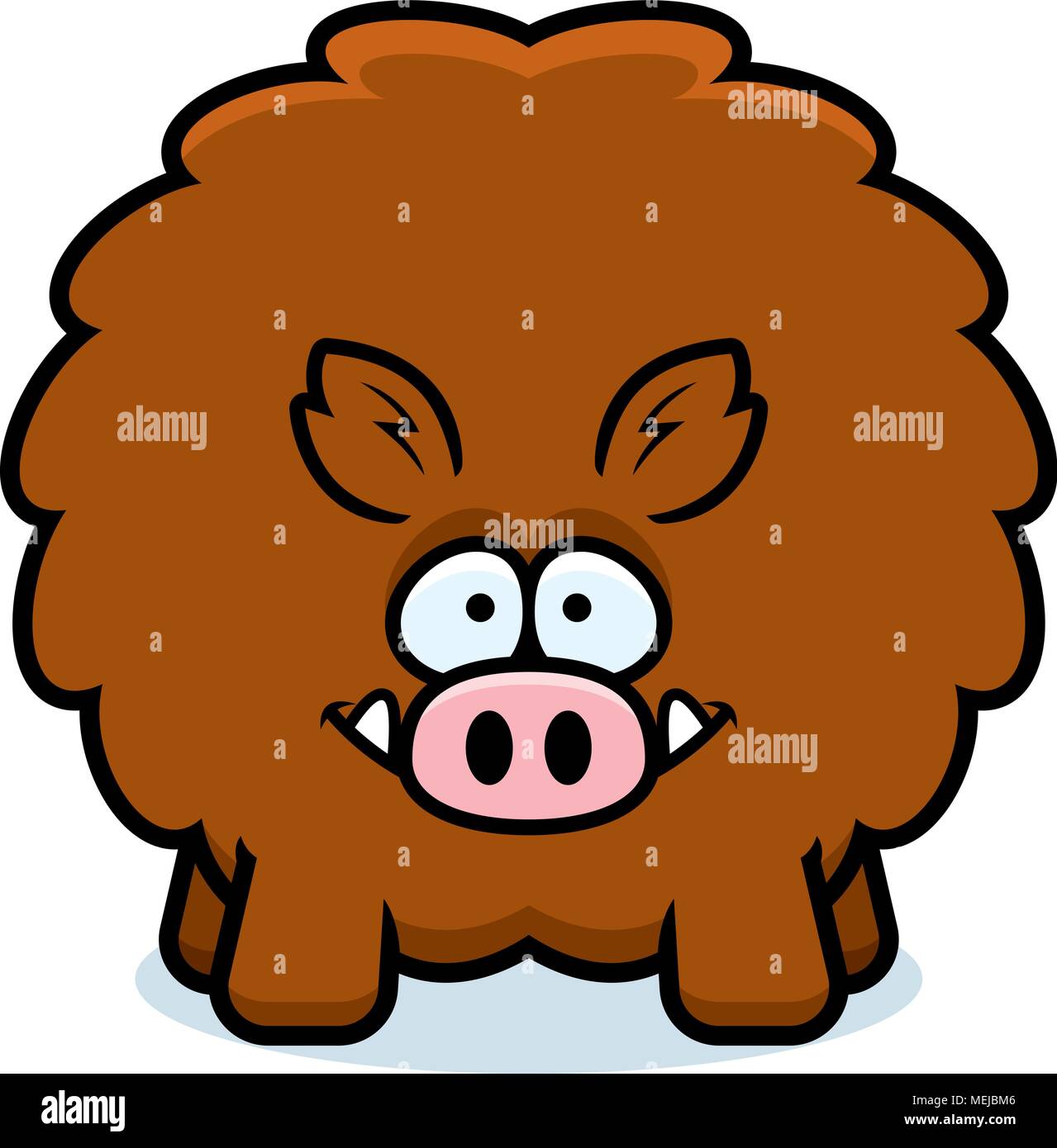 A cartoon illustration of a boar looking happy Stock Vector Image & Art ...