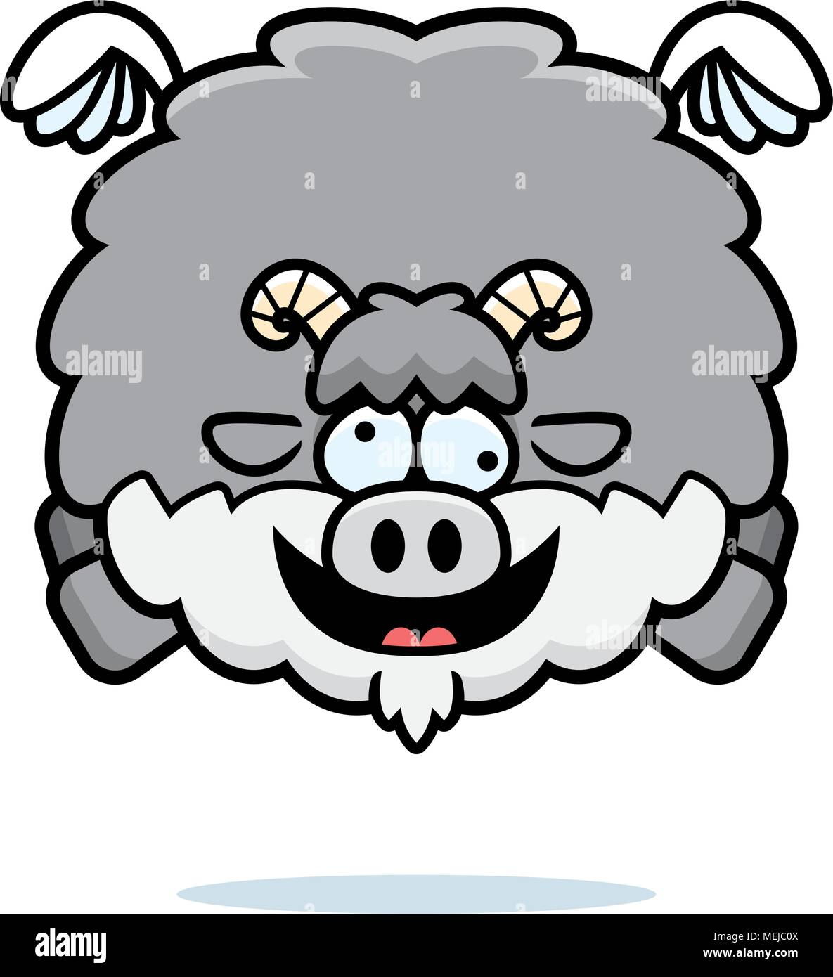 A cartoon illustration of a goat looking crazy Stock Vector Image & Art ...