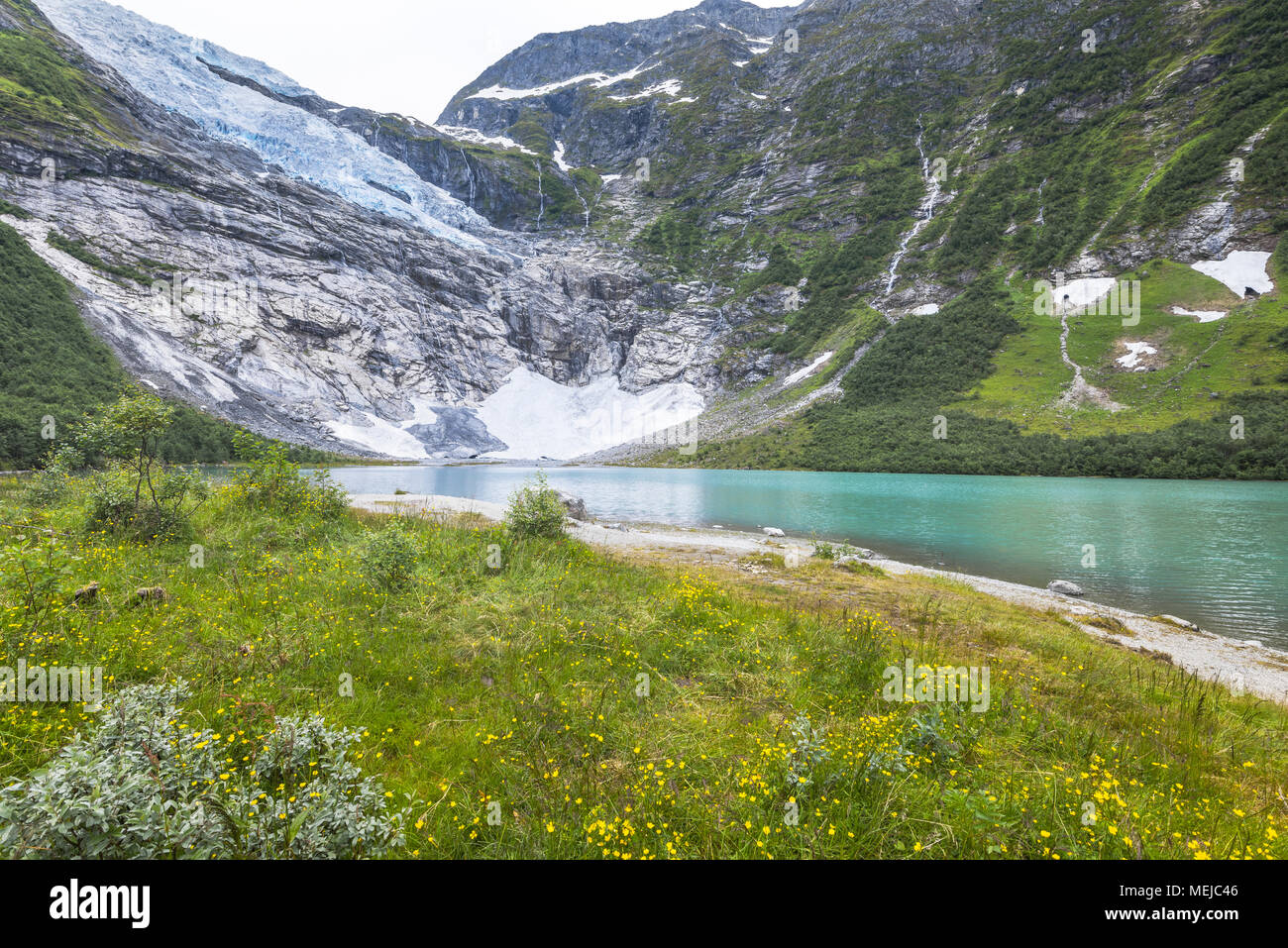 Glacier jostedalsbreen boyabreen fjaerland sogndal hi-res stock ...