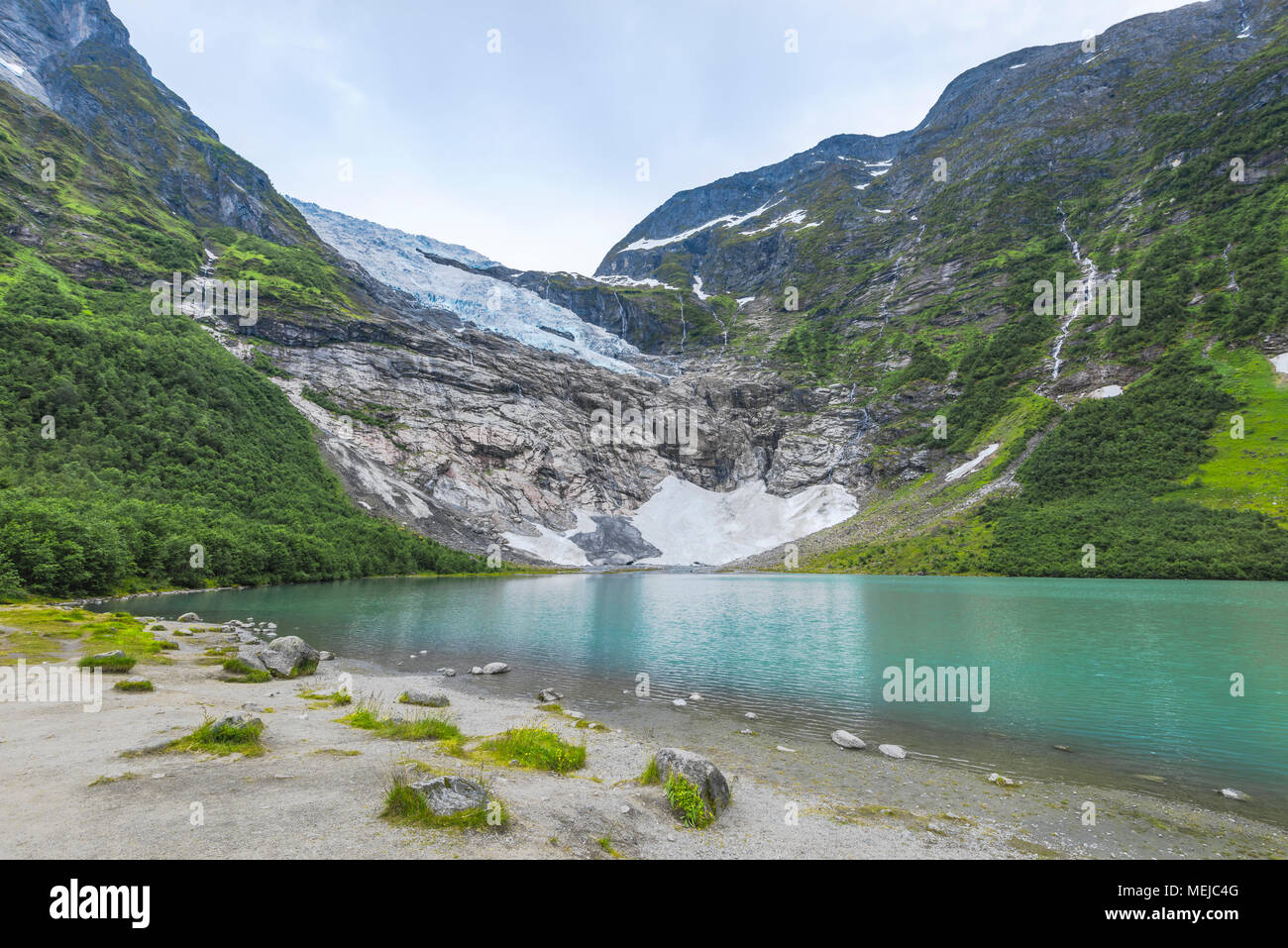 Glacier jostedalsbreen boyabreen fjaerland sogndal hi-res stock ...