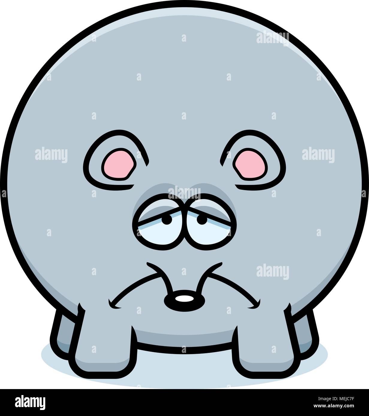 A cartoon illustration of a mouse looking sad Stock Vector Image & Art ...