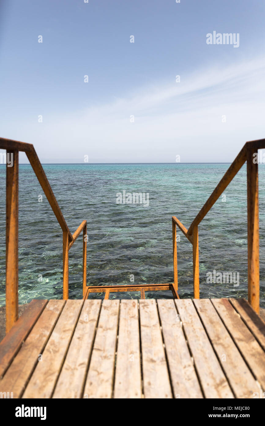 An entrance stair to the mediterranean sea Stock Photo - Alamy