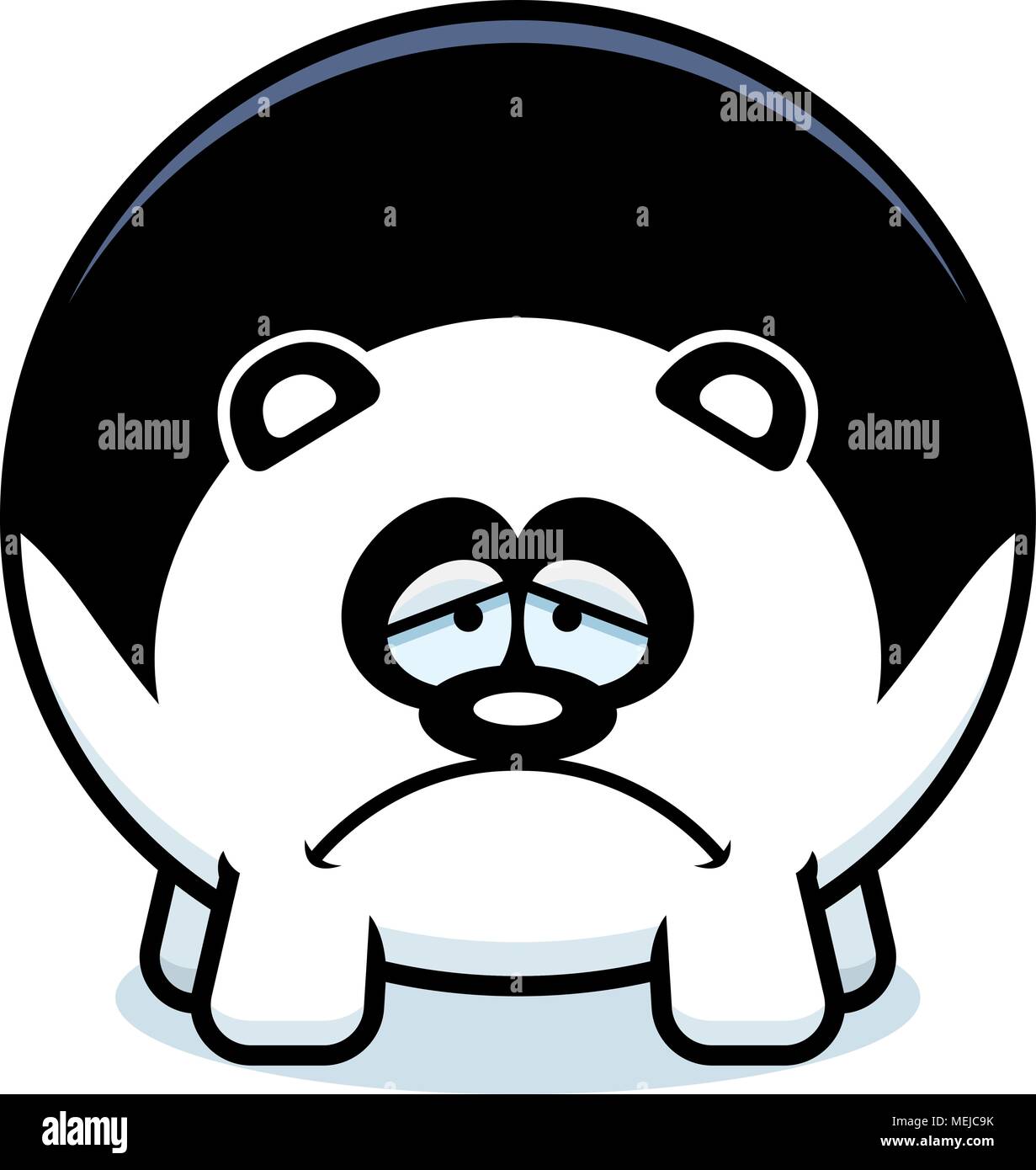 A cartoon illustration of a panda looking sad Stock Vector Image & Art ...