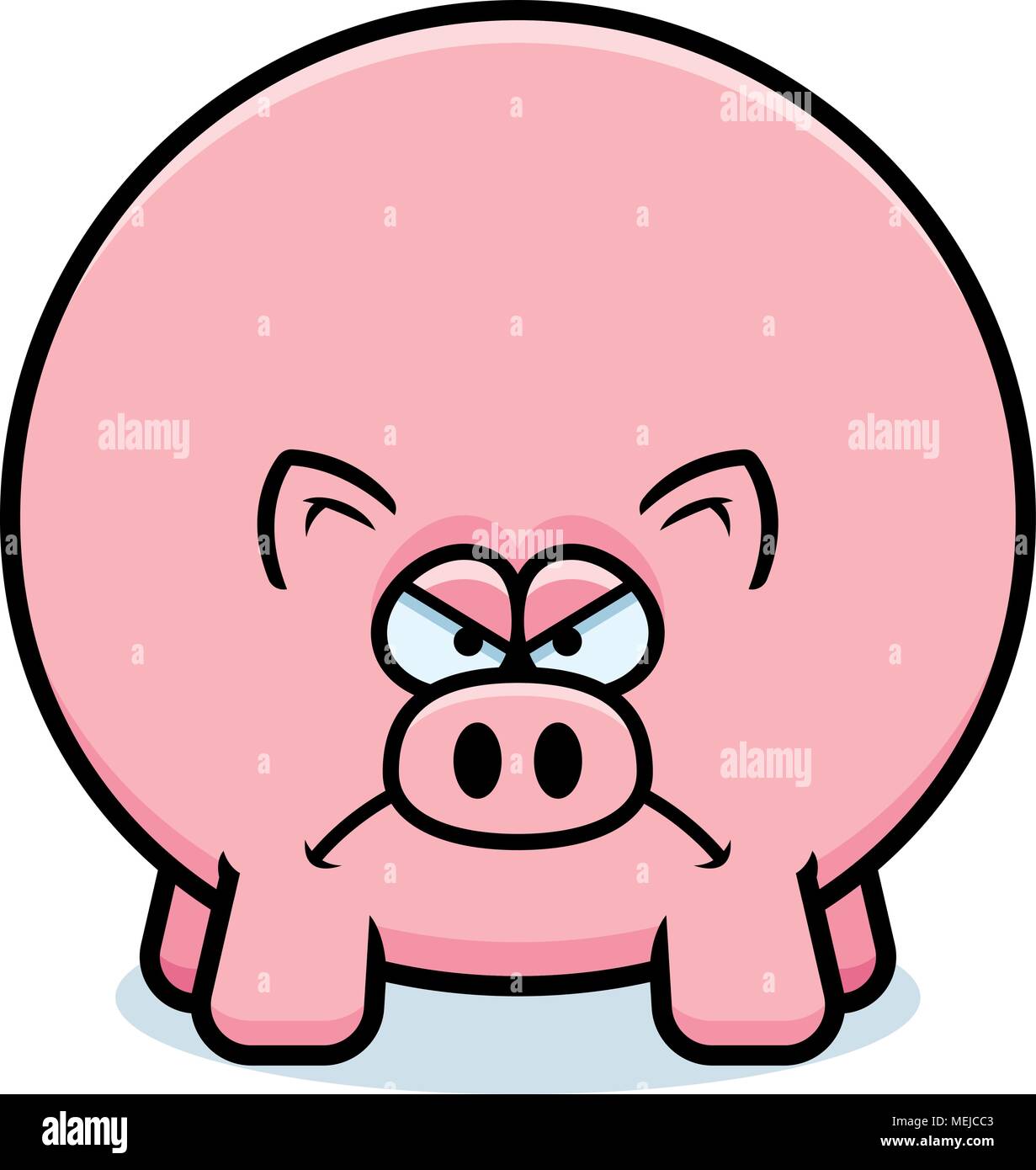 A cartoon illustration of a pig looking angry Stock Vector Image & Art ...