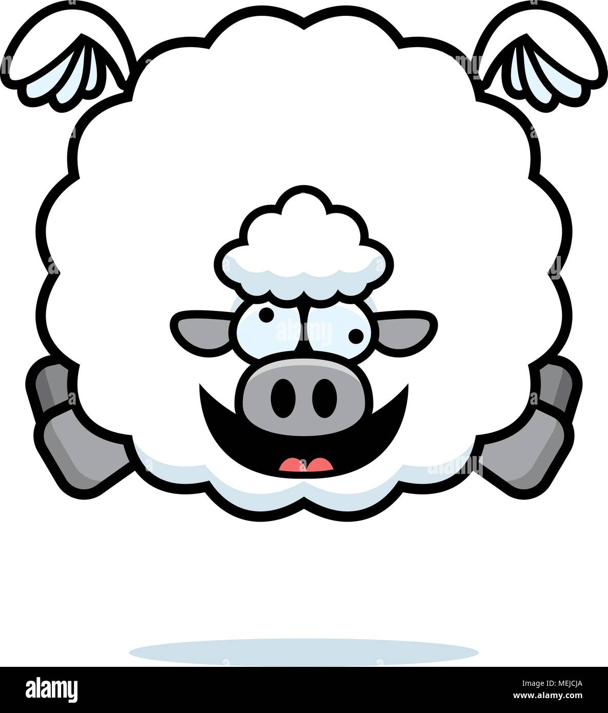 A cartoon illustration of a sheep looking crazy Stock Vector Image ...