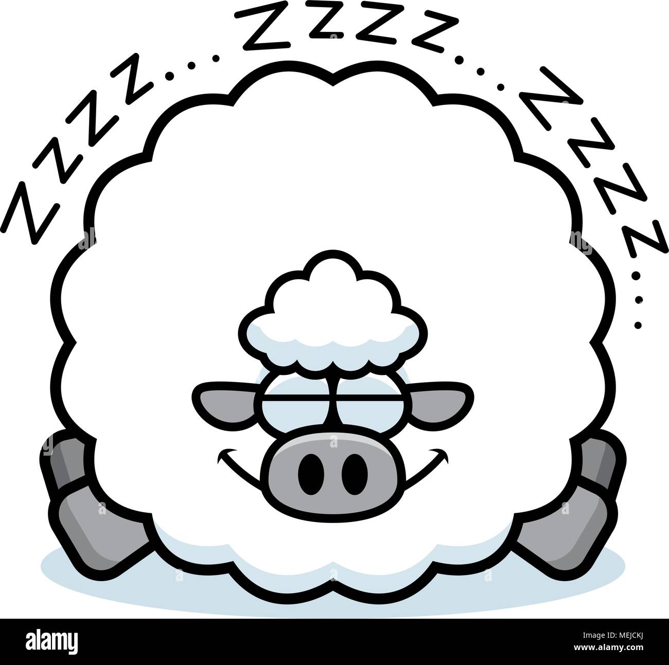 A cartoon illustration of a sheep sleeping Stock Vector Image & Art - Alamy