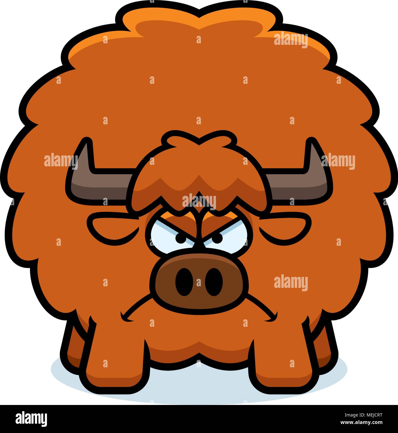 A cartoon illustration of a yak looking angry Stock Vector Image & Art ...