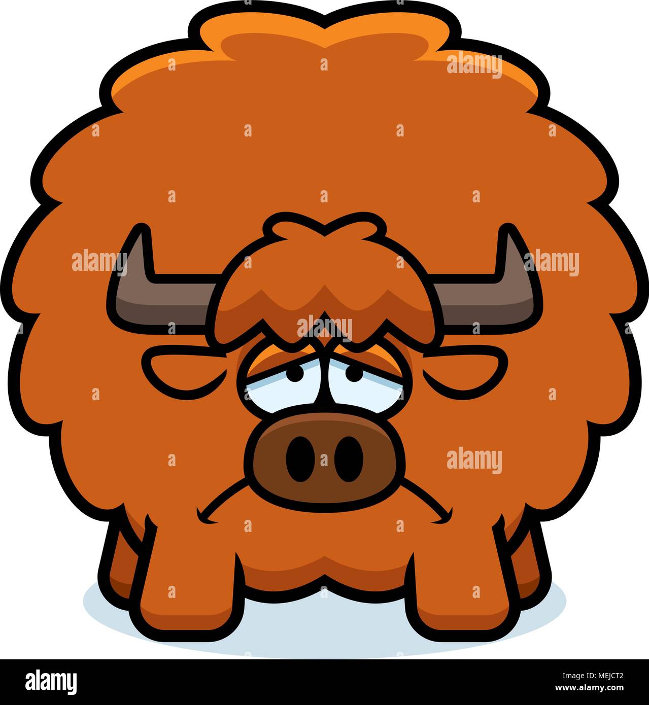 A cartoon illustration of a yak looking sad Stock Vector Image & Art ...
