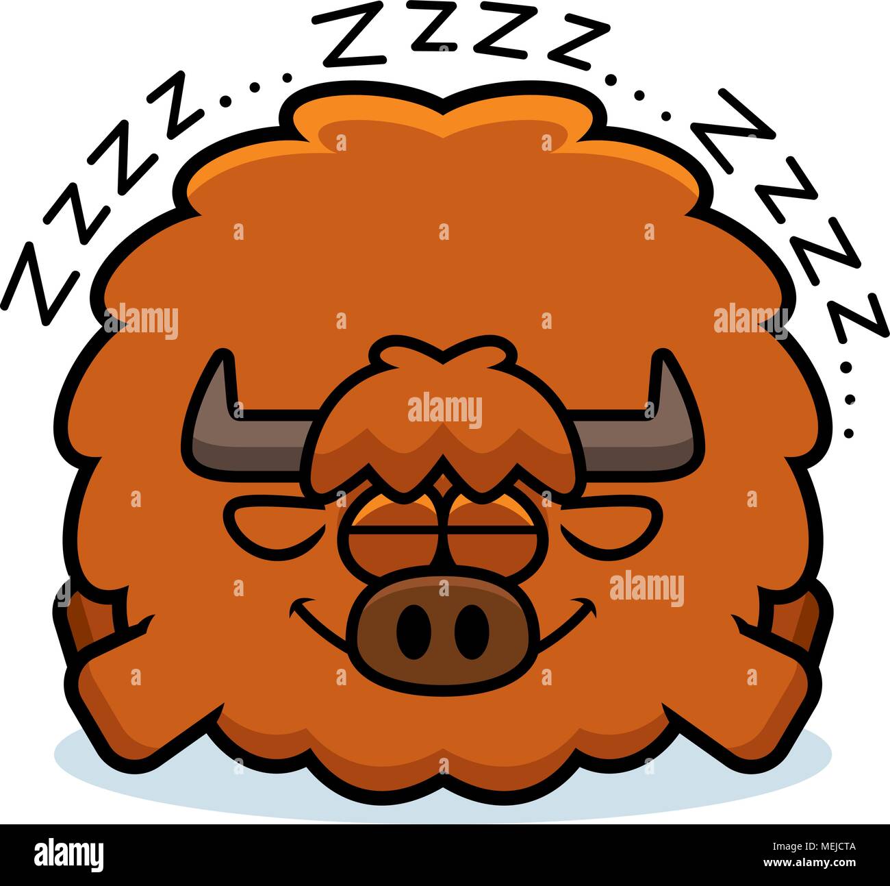 A cartoon illustration of a yak sleeping Stock Vector Image & Art - Alamy