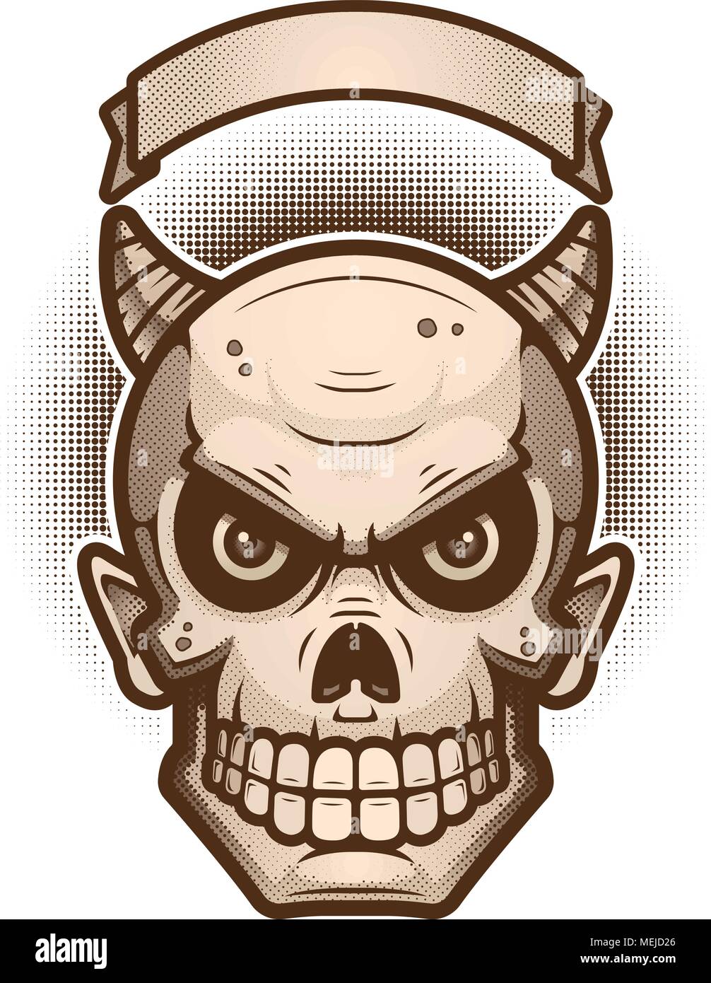 An illustration of a devil with banner Stock Vector Image & Art - Alamy