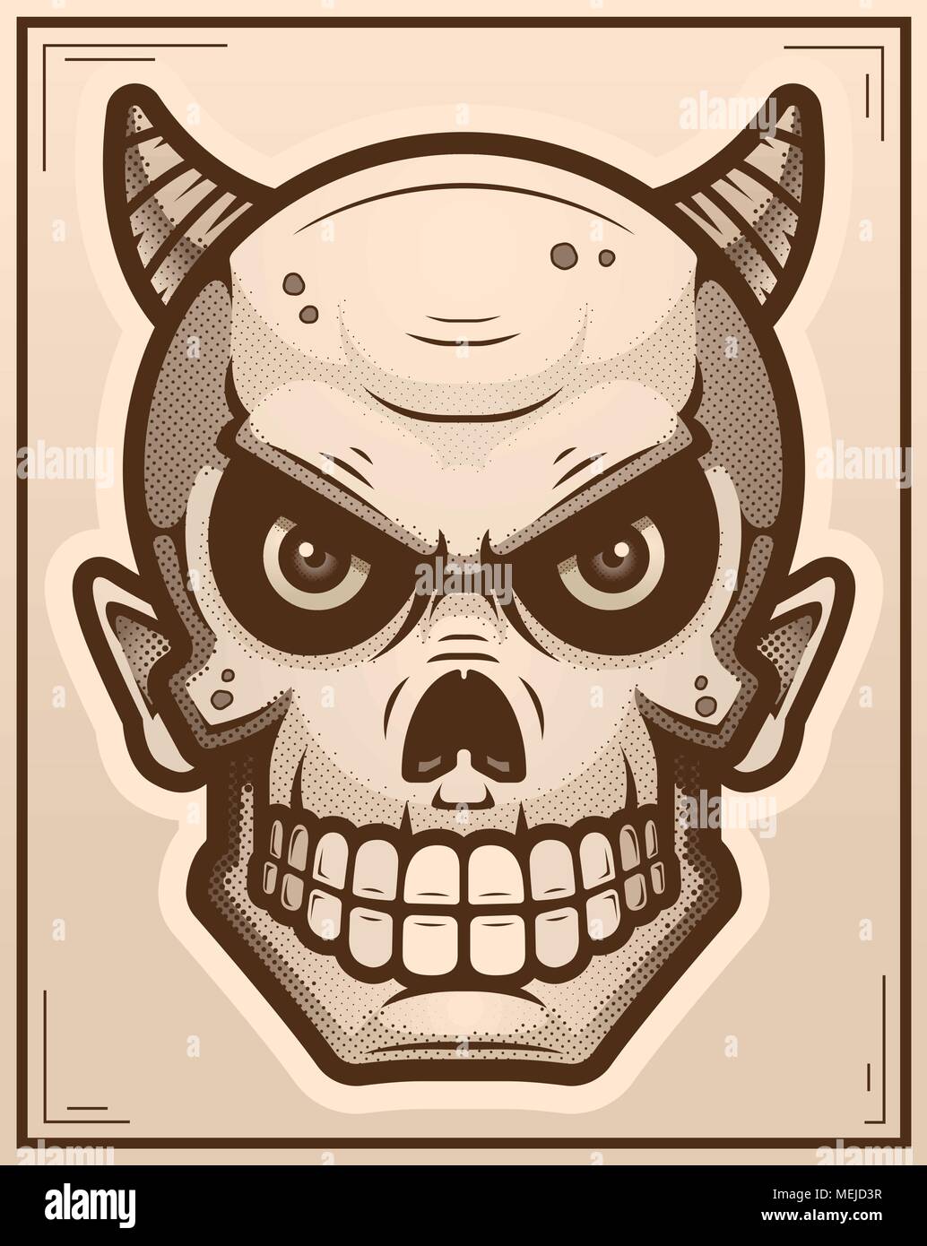 An illustration of a devil on a poster Stock Vector Image & Art - Alamy