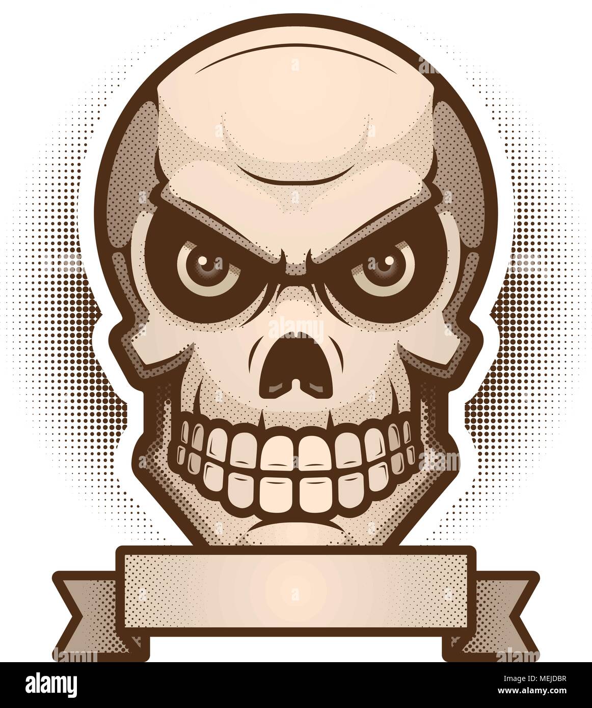 An illustration of a skull with banner Stock Vector Image & Art - Alamy
